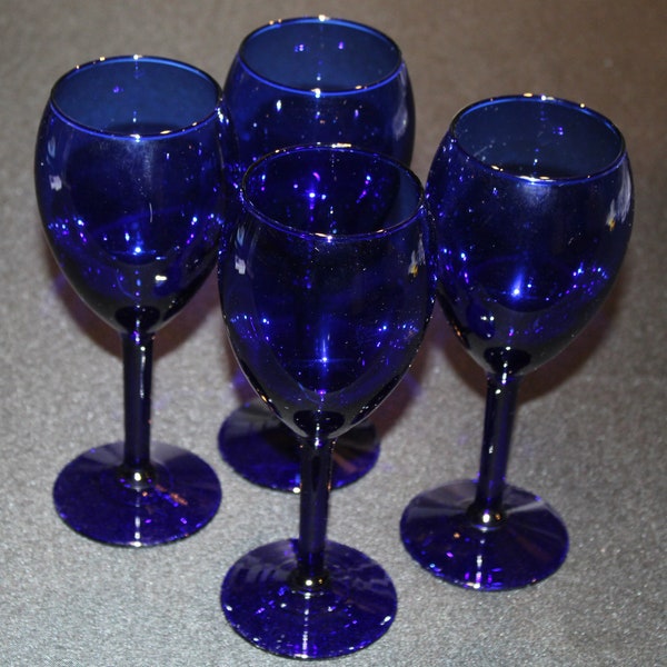 Cobalt Blue Stemware - Etsy