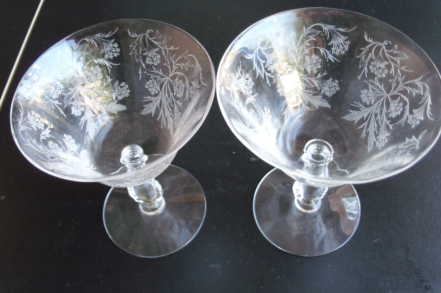 Fostoria Heather Crystal 2 Sherbet Glasses - Etsy