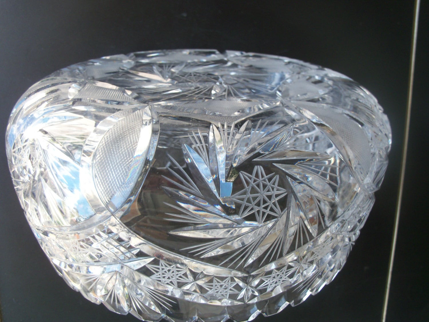 Vintage Crystal Glass Saw Tooth Rim Heavily Decorated Bowl - Etsy