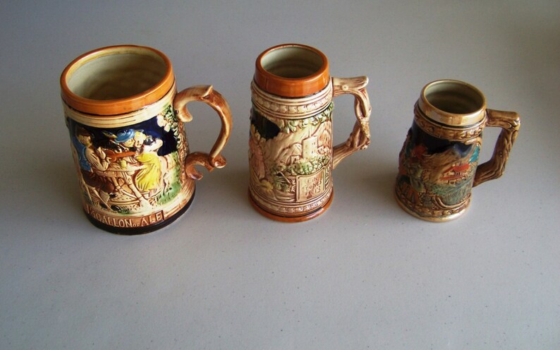 Three Vintage Japan Beer Mugs - Etsy