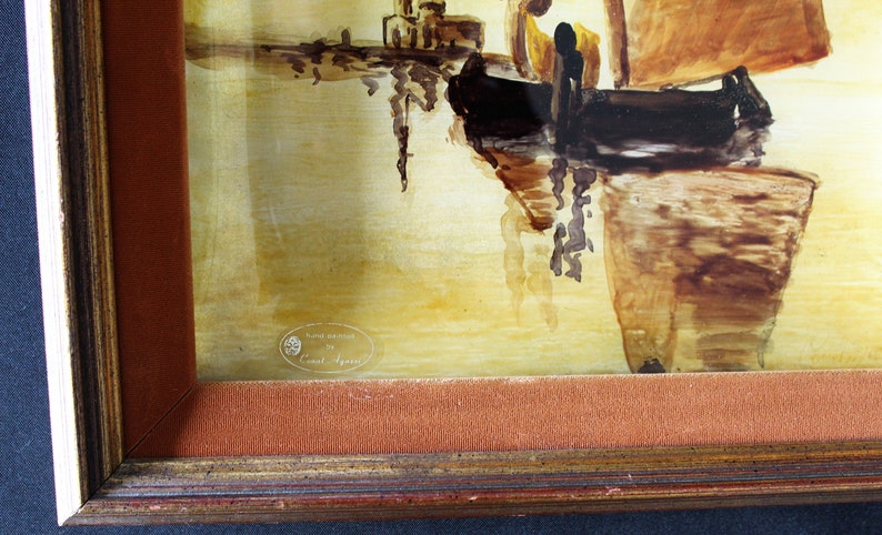 Count Agazzi Hand Reverse Painted Framed Signed Picture - Etsy