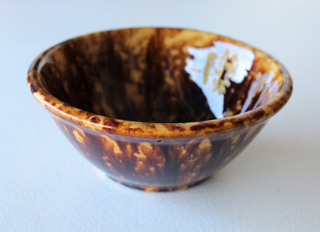National Pottery Vintage Splatter Bowl - Etsy