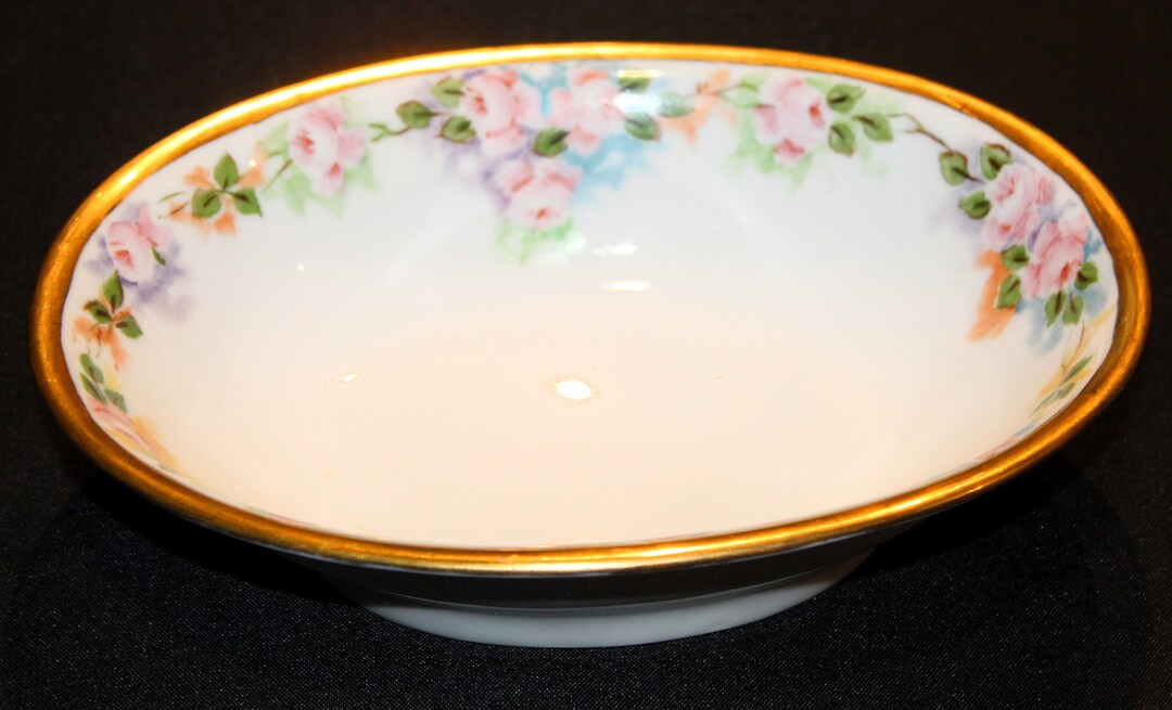 Royal Bayreuth Antique Pink Rose Floral Oval Vegetable Bowl - Etsy