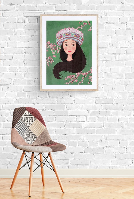 Hmong Whenshan Hmong Suav Girl Wall Art Instant Download | Etsy