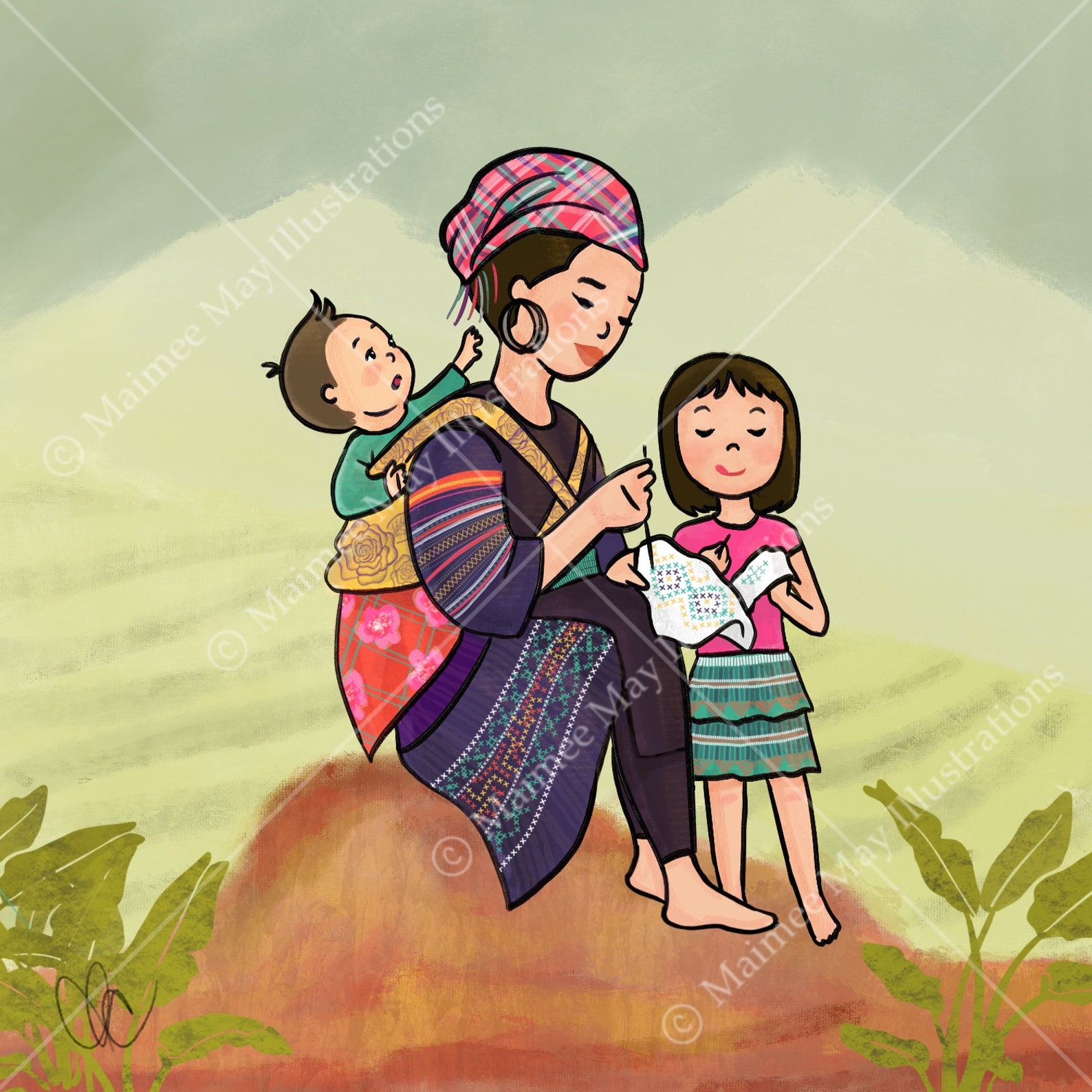 Collection of Hmong Mothers Wall Art - Etsy