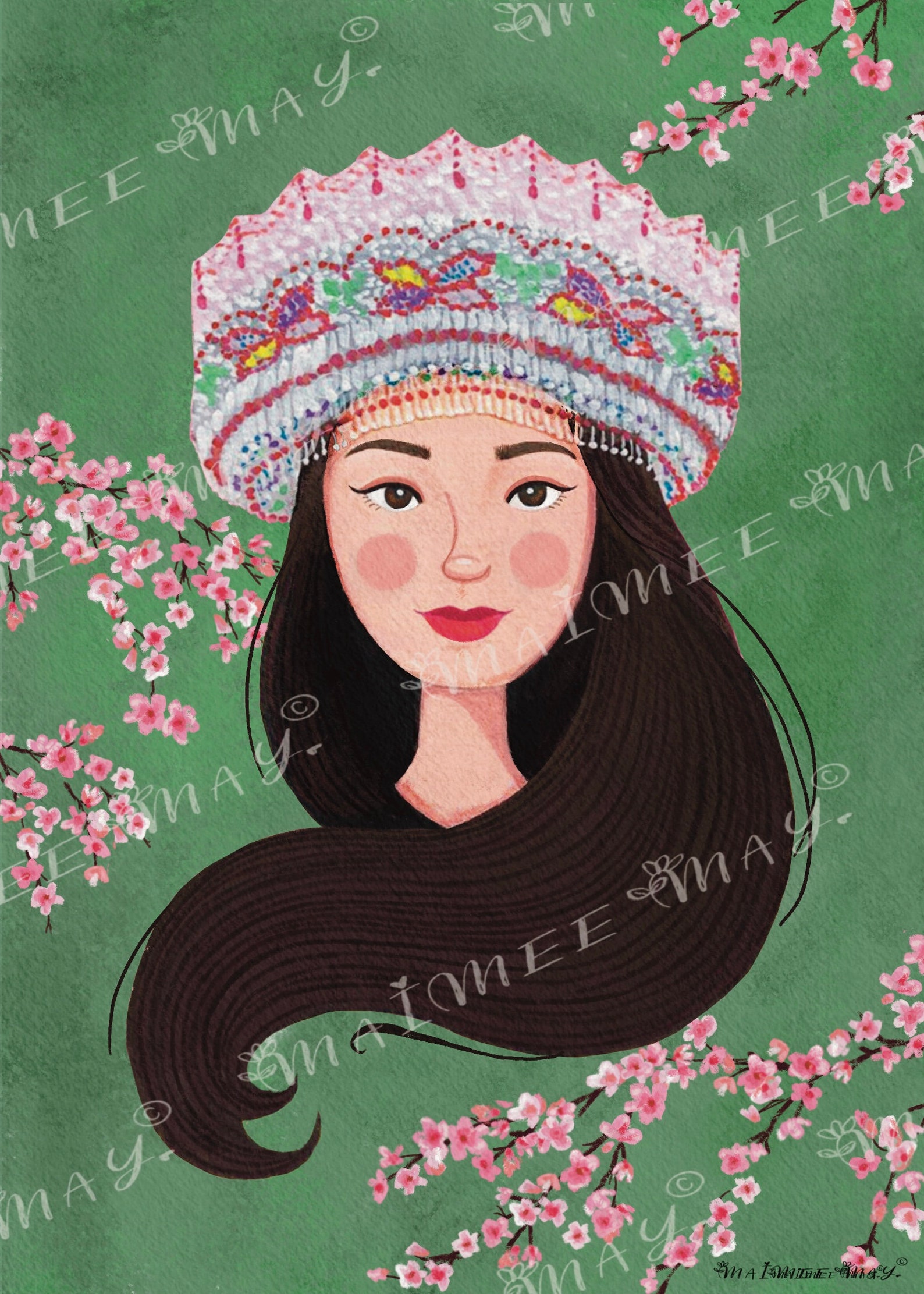 Hmong Whenshan Hmong Suav Girl - Wall Art - Instant Download - Hmong ...