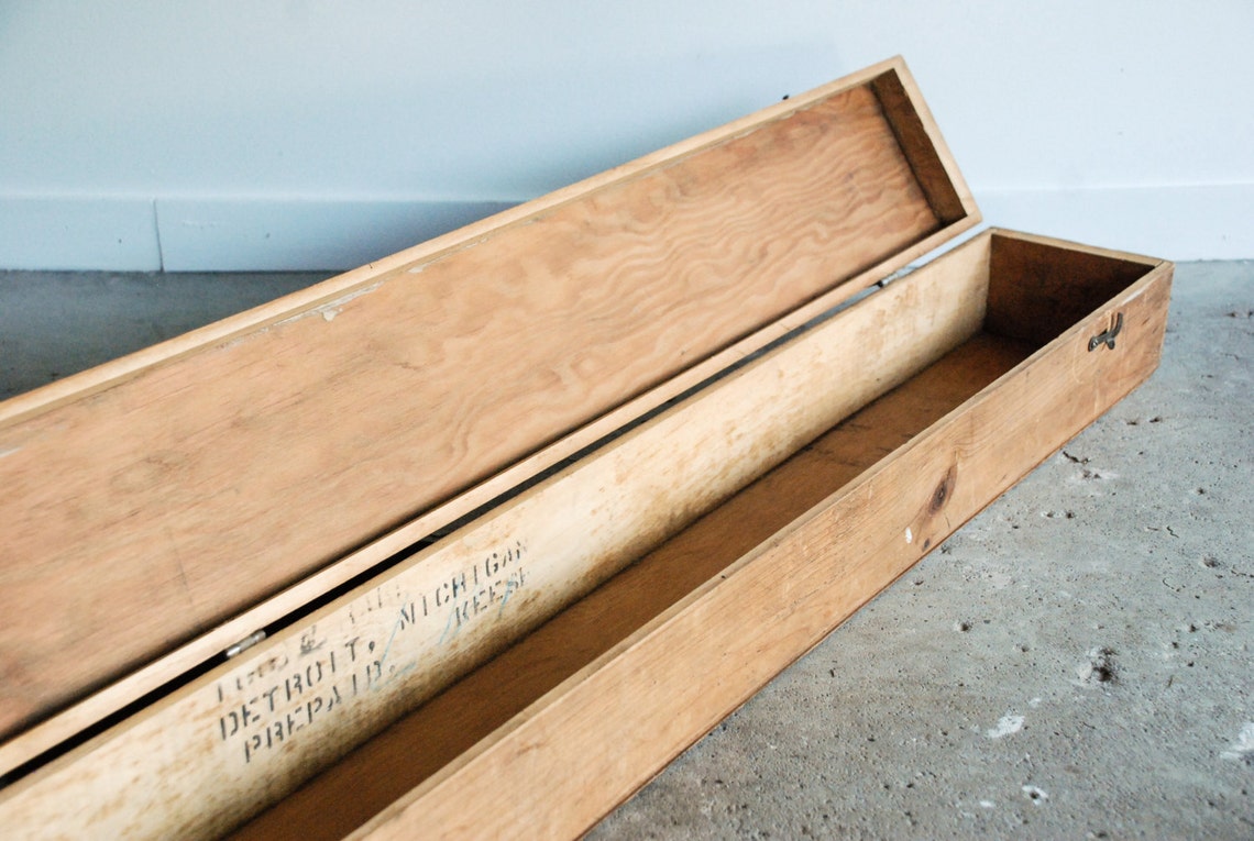 Long wood box long wooden box industrial wood box 5 foot | Etsy