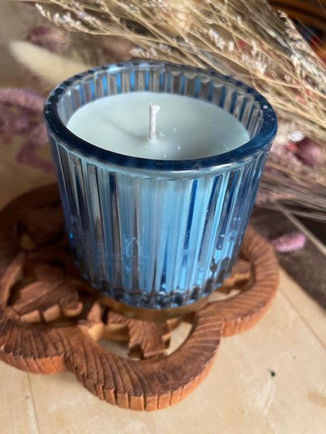 Spring Sagebrush Repurposed Glass Candle - Etsy