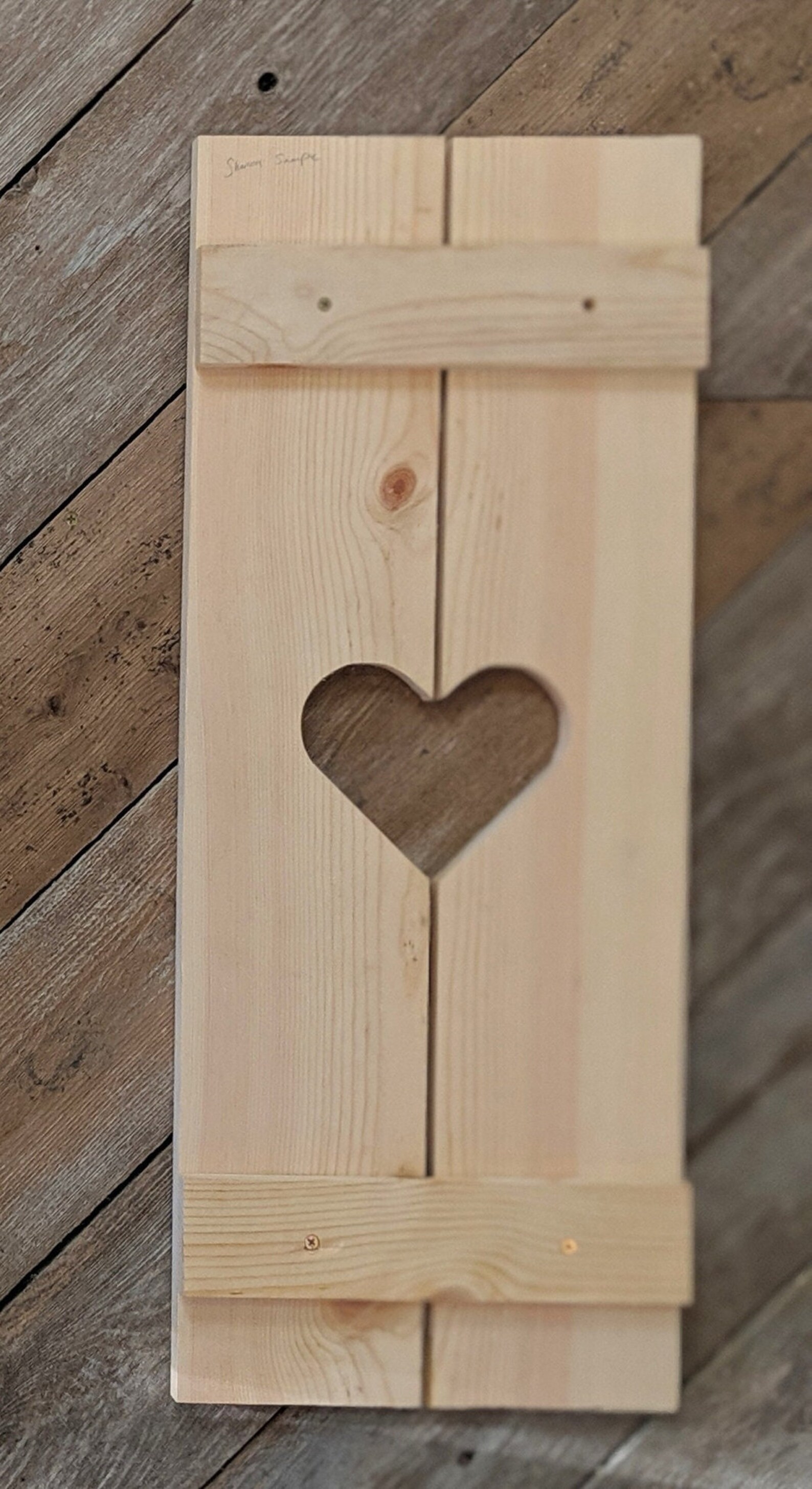 Exterior Shutter With Heart Design : Customize Your Shutter Length and ...