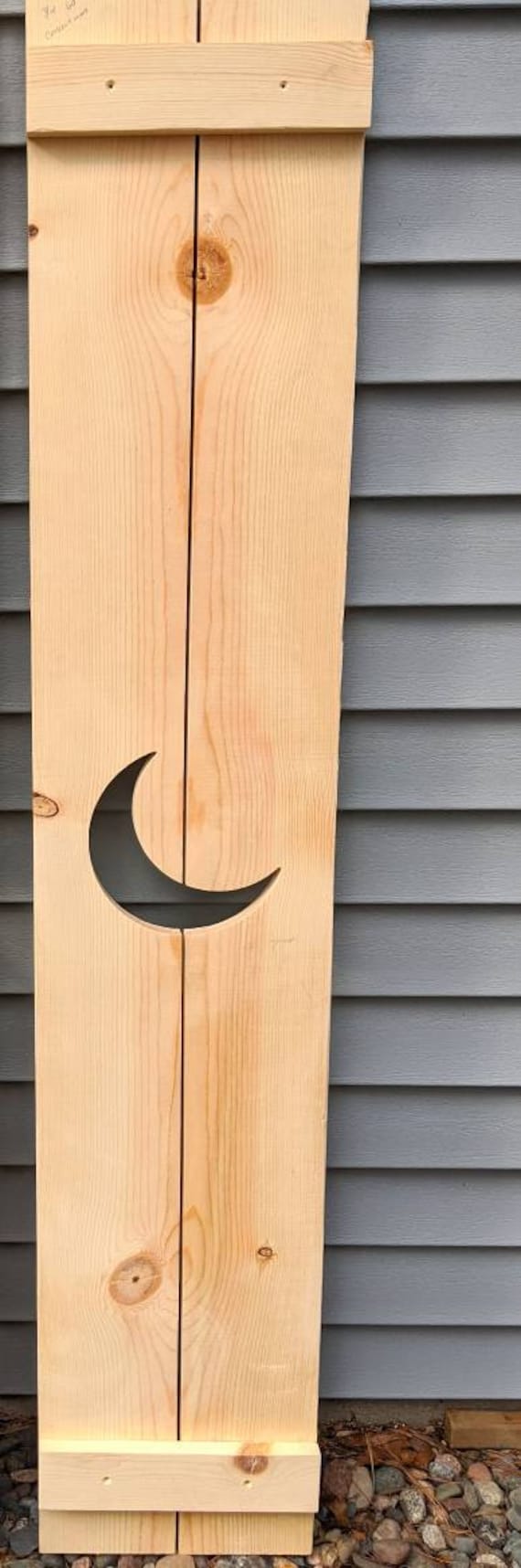 Exterior Crescent Moon Shutter Made of Pine Perfect for Your - Etsy