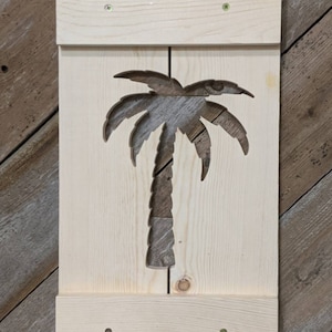 Exterior Palm Tree Shutter Made of Pine Perfect for Your Cabin, Cottage ...