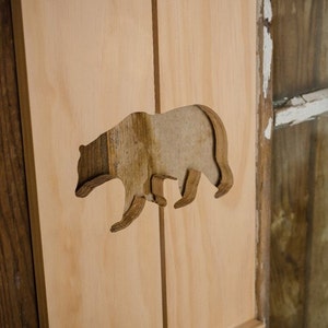 Exterior Bear Shutter Made of Pine Perfect for Your Cabin, Cottage, or ...