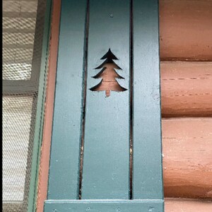 Board and Batten Window Shutter With Cutout. Indoor or Outdoor. Custom ...