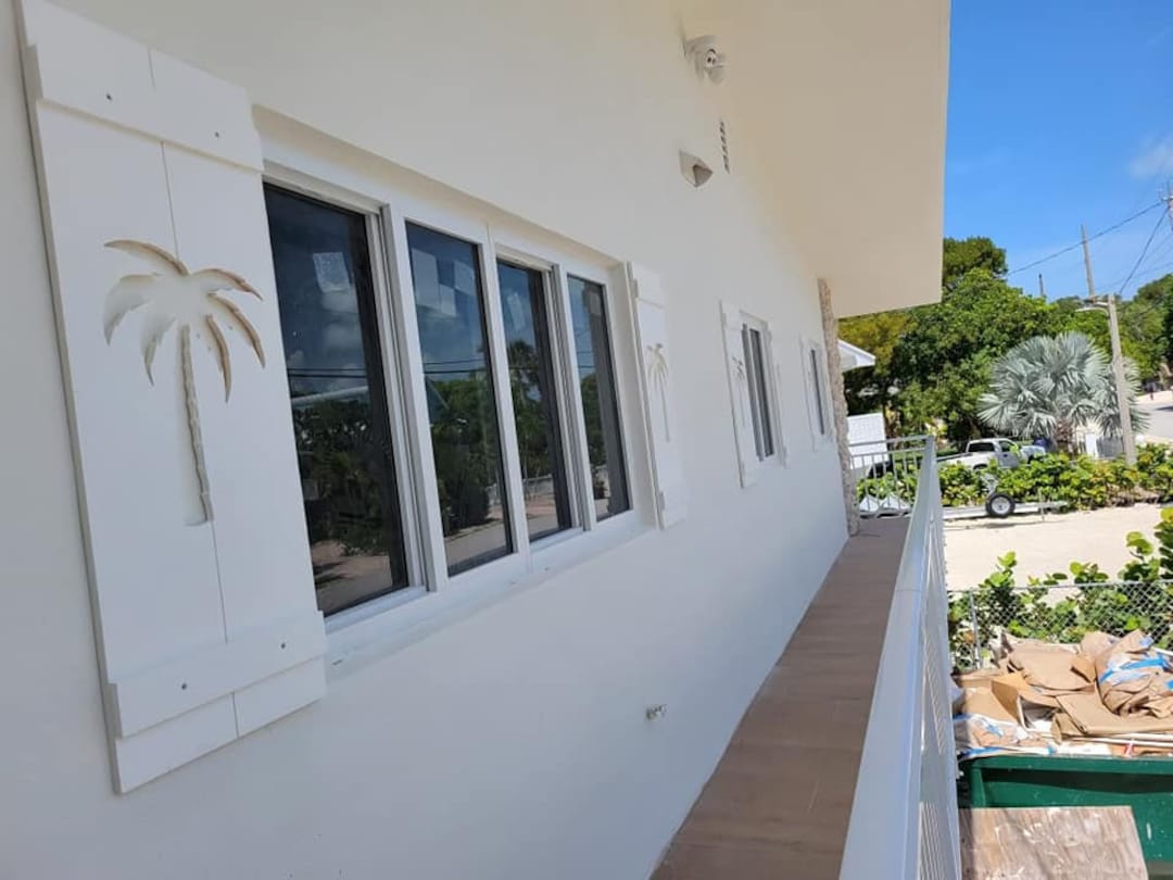 PVC Palm Tree Exterior Shutter: Customize Your Shutter Height - Etsy