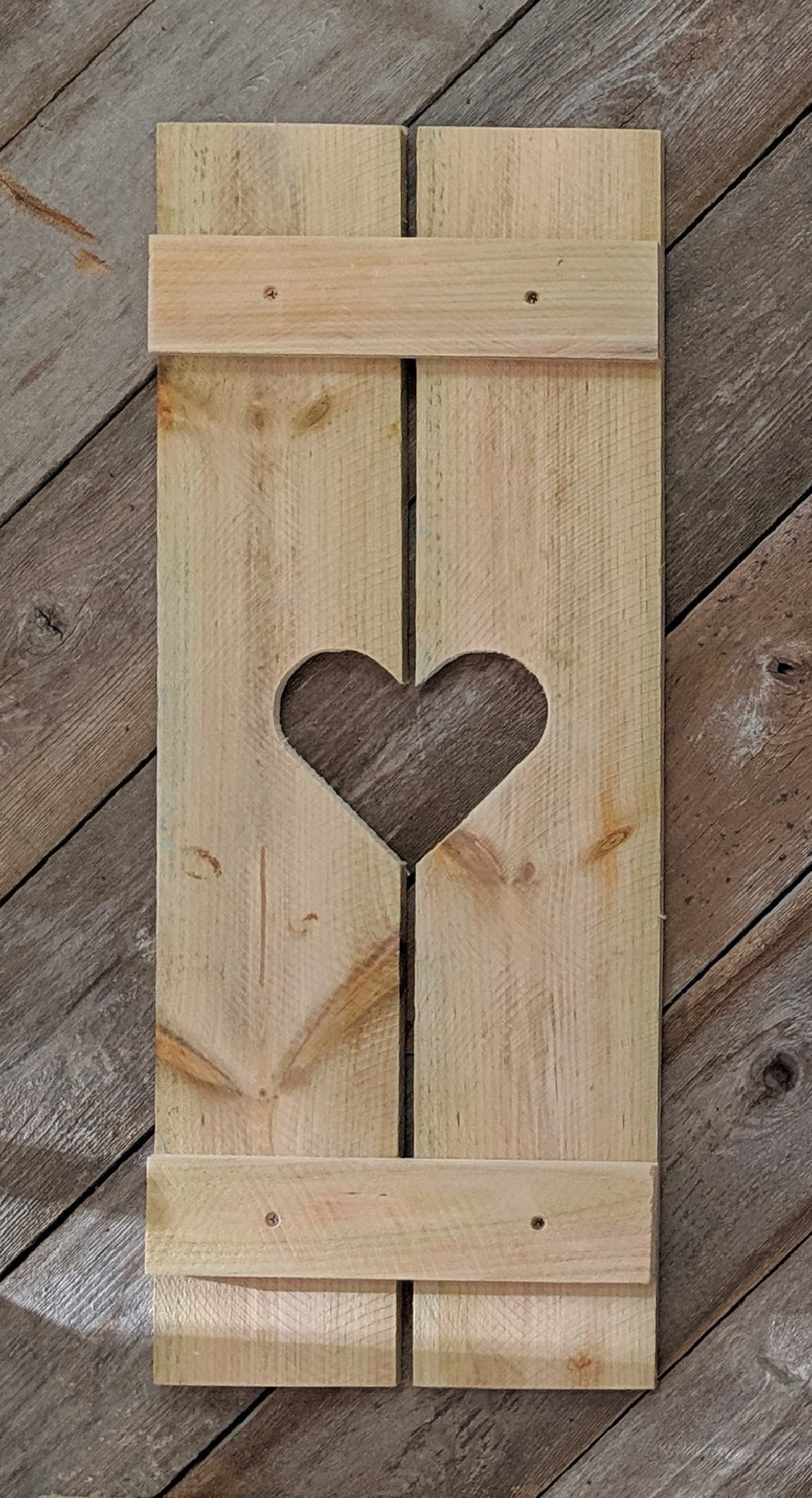 Exterior Shutter With Heart Design : Customize Your Shutter Length and ...