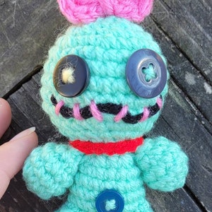 Mini Scrump Doll, Lilo and Stitch Amigurumi, Keychain Zipper Charm - Etsy