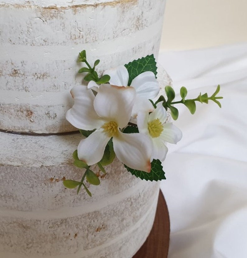 White Rose Cake Topper 3 Piece Options - Etsy