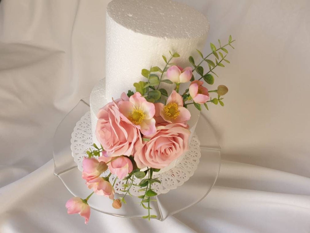 Cake Topper Spray Artificial Roses, Anemonies and Eucalyptus - Etsy