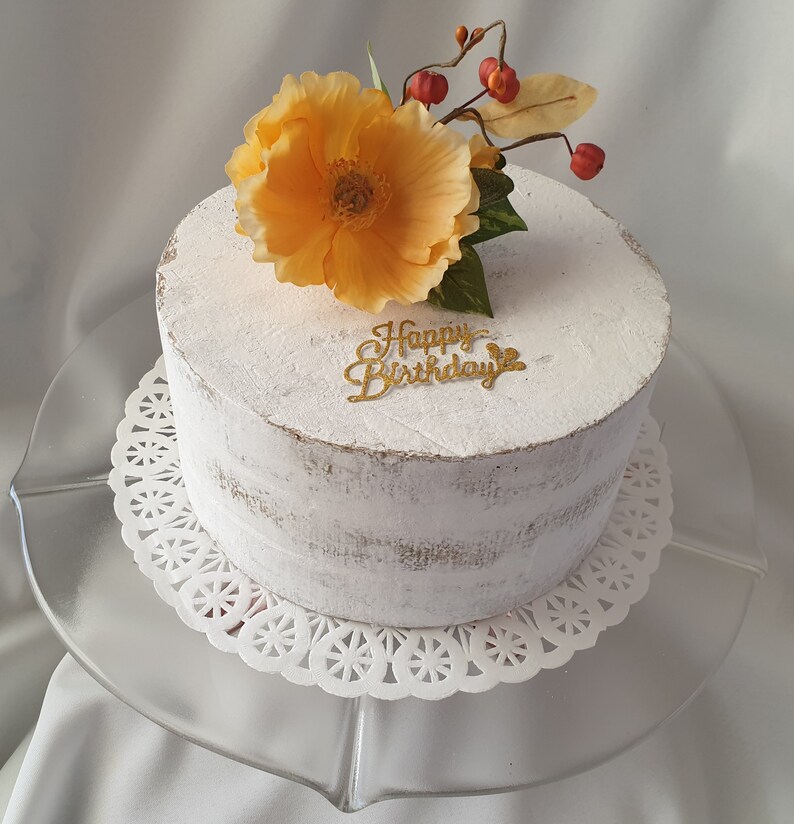 Birthday Cake Topper Artificial Poppy Silk Flowers - Etsy Australia
