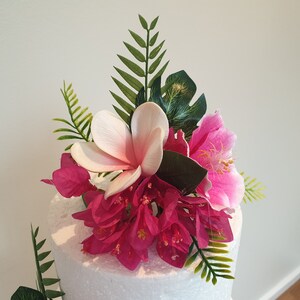 Tropical Luau Hibiscus Cake Topper Hawaiian Celebration 1, 2 or 3 ...
