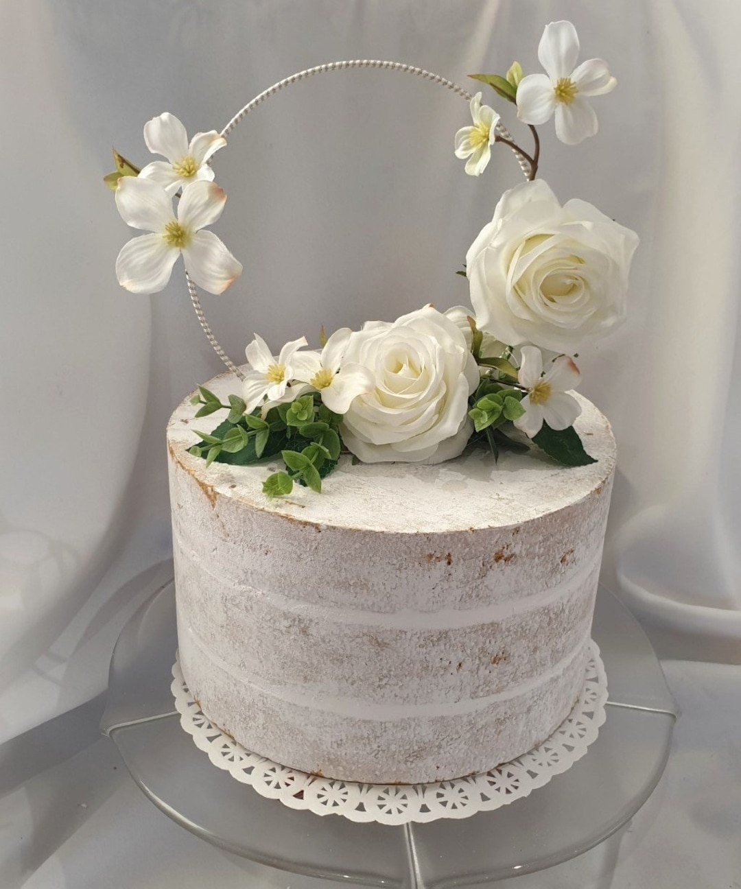 White Rose Cake Topper 3 Piece Options - Etsy Australia