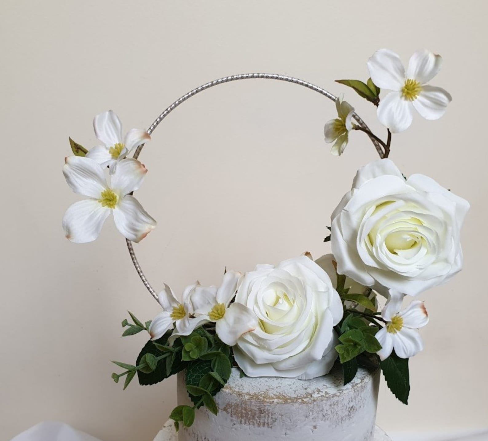 White Rose Cake Topper 3 Piece Options - Etsy Australia