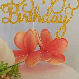 Plumeria and Anthurium Tropical Cake Topper - Etsy