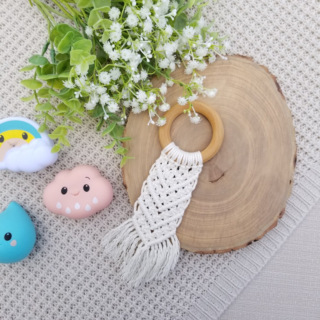 Macrame Teether Macrame Baby Teether Baby Teether Baby Gift Boho Baby ...
