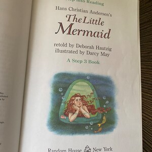 The Little Mermaid Retold by Deborah Hautzig/random House 1991/vintage ...