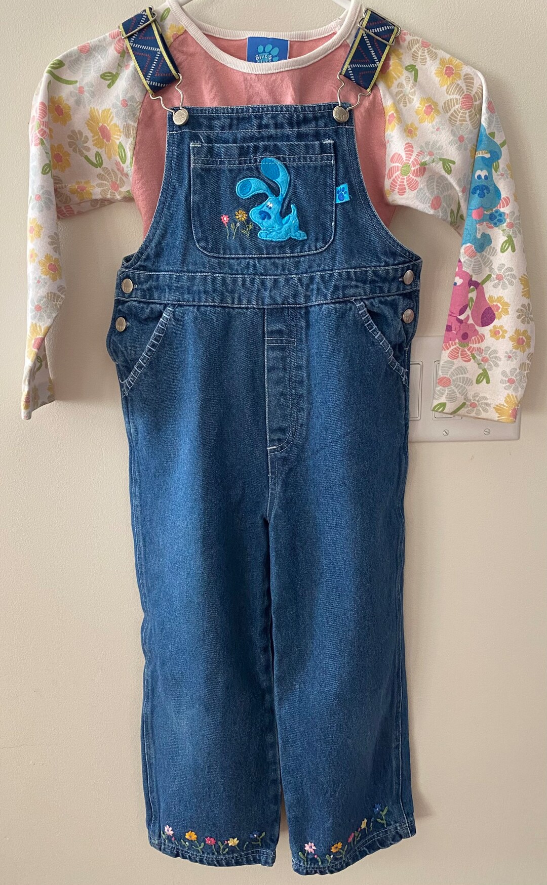 Blues Clues Overall Set/denim/size 6x/cotton/embroidered/vintage/ready ...