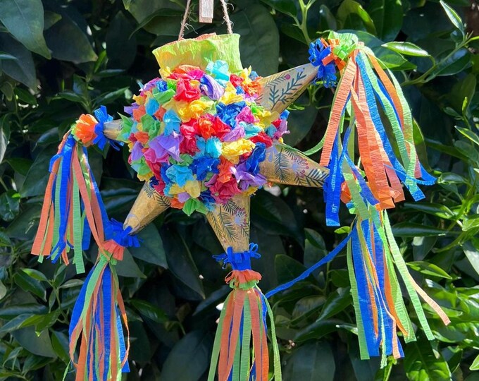 Small Five Point Star, Hand Made Piñata, Nini Pinata, Traditional Mini ...