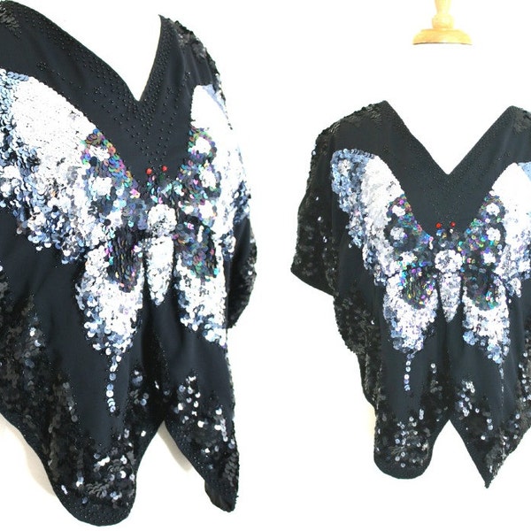 Sequin Butterfly Top - Etsy