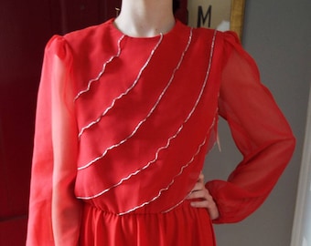 Amy Red Dress - Etsy