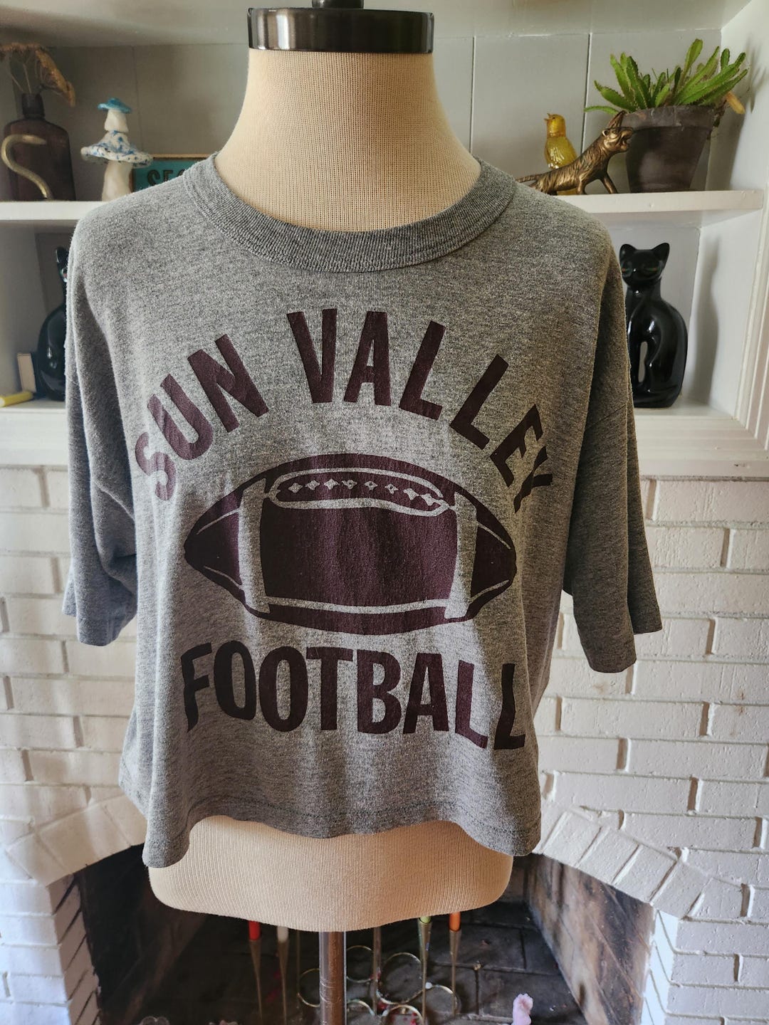 Vintage Cropped Sun Valley Football T Shirt by Russell Athletic - Etsy