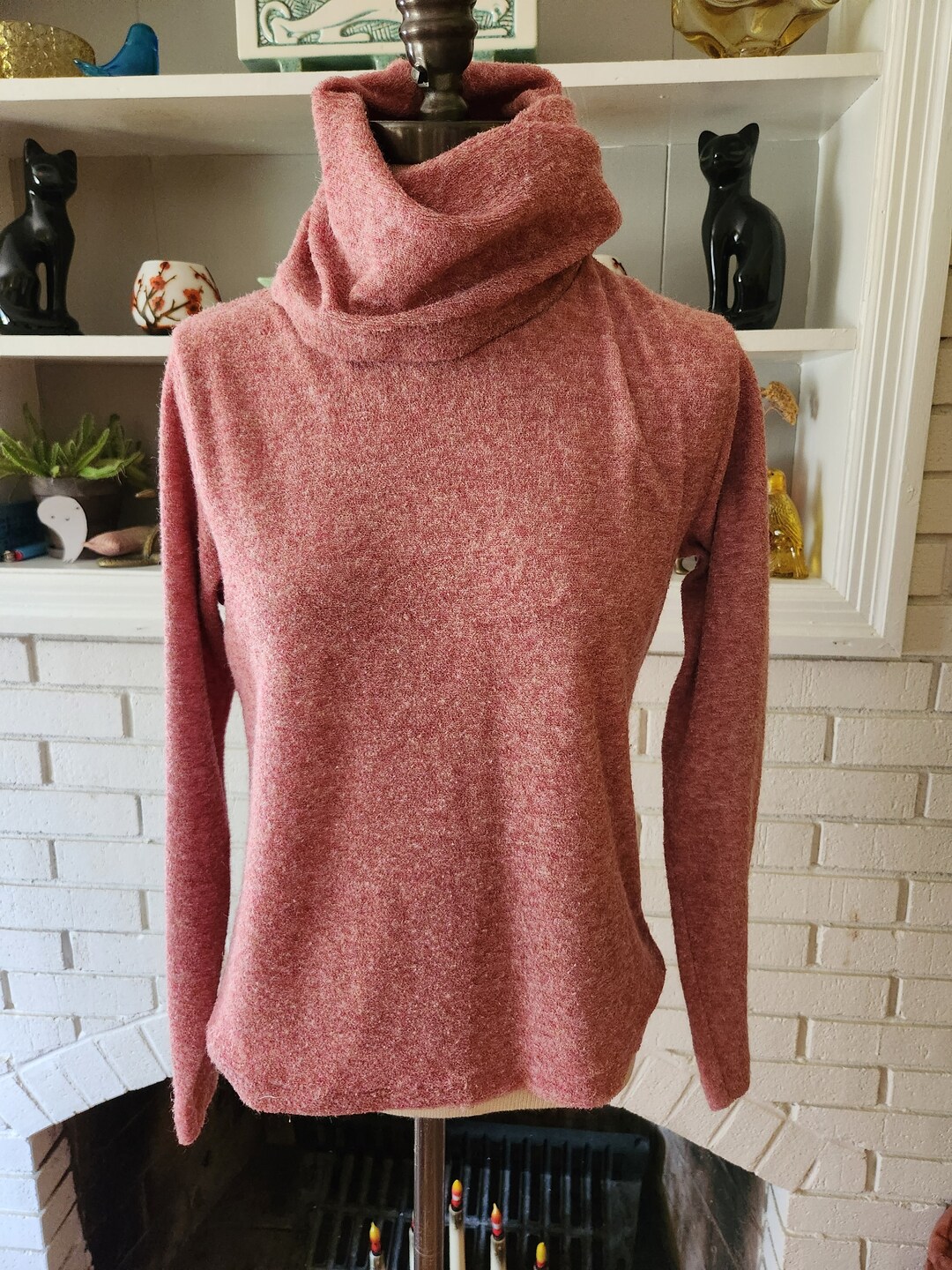 Vintage Long Sleeve Turtle Neck Blouse by Topicknits - Etsy