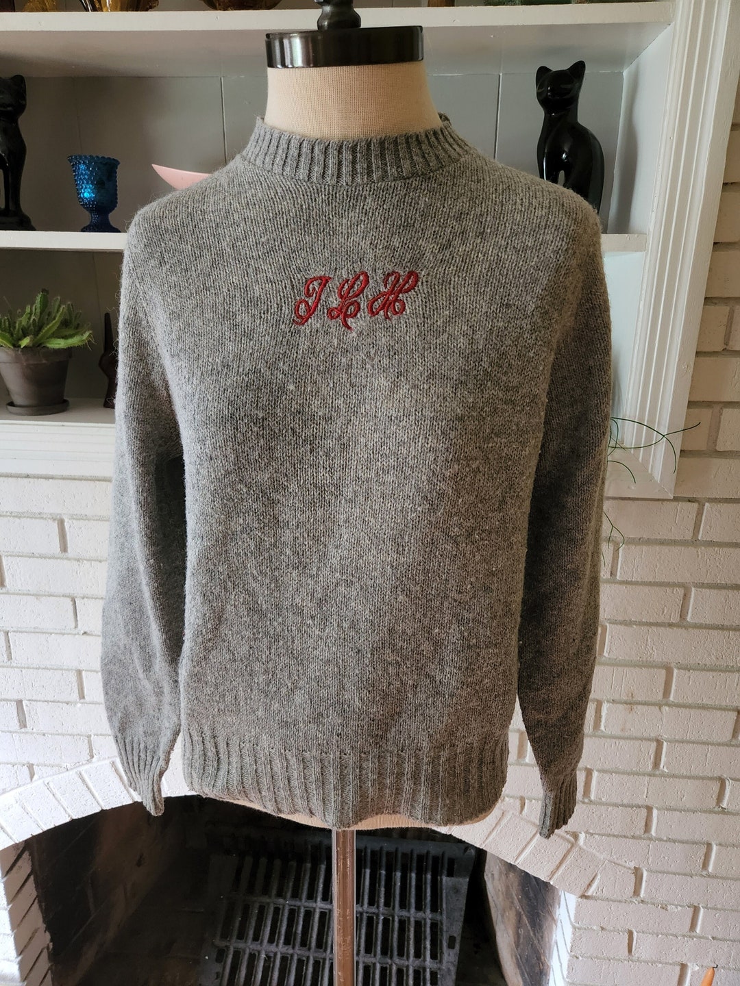 Vintage Monogrammed Long Sleeve Sweater by Jantzen - Etsy