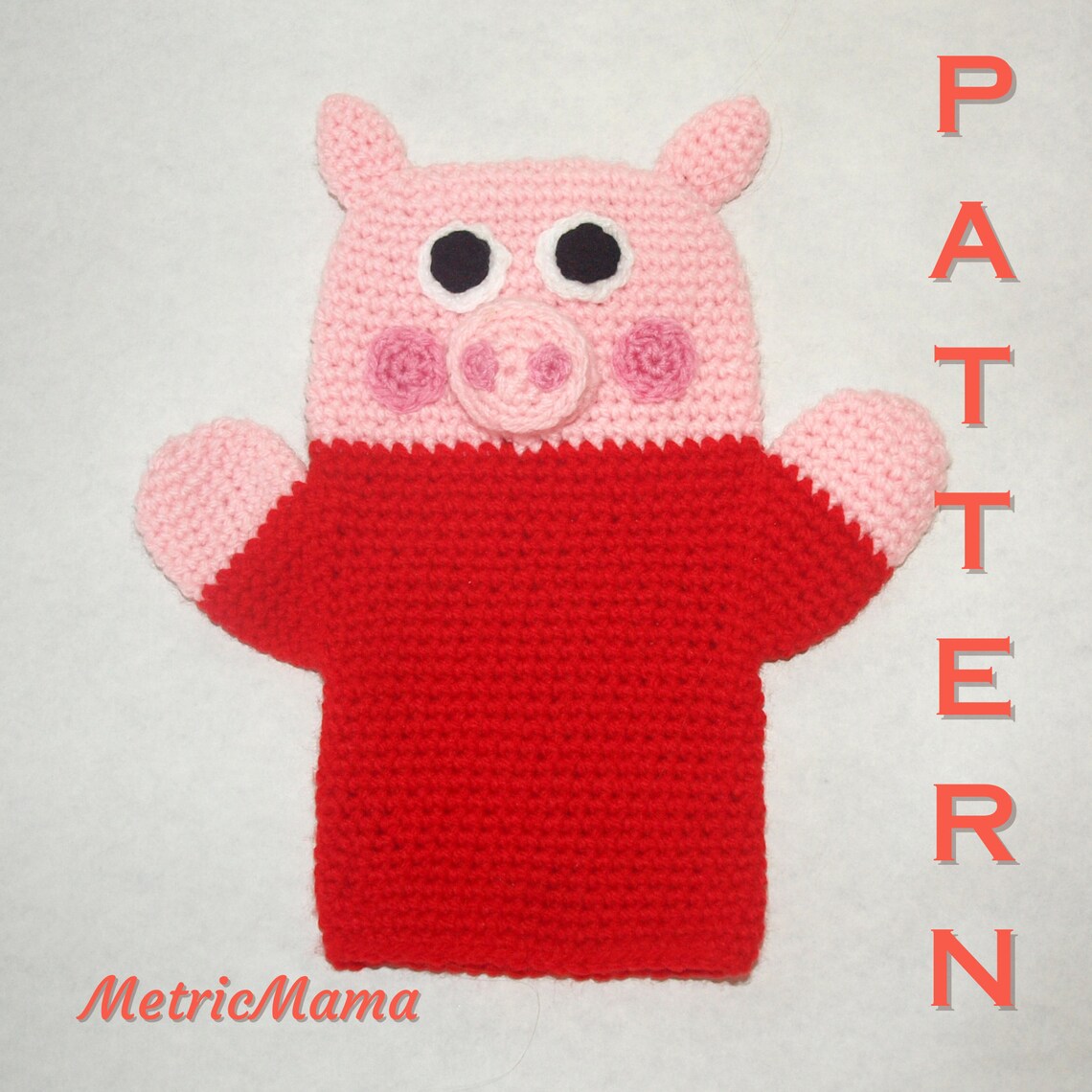 Peppa Pig Hand Puppet Crochet Pattern - Etsy