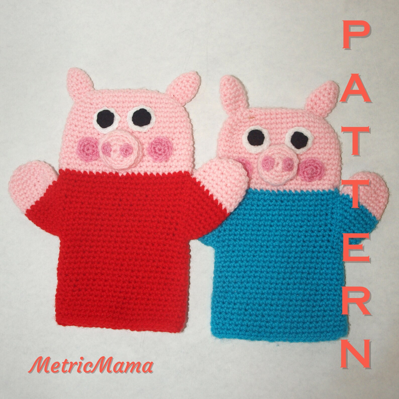 Peppa Pig Hand Puppet Crochet Pattern - Etsy