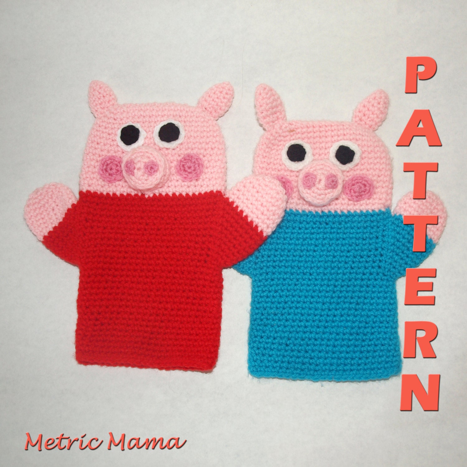 Peppa Pig Hand Puppet Crochet Pattern - Etsy