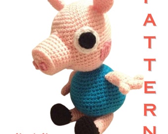 George Pig From Peppa Pig Knitting Pattern - Etsy UK