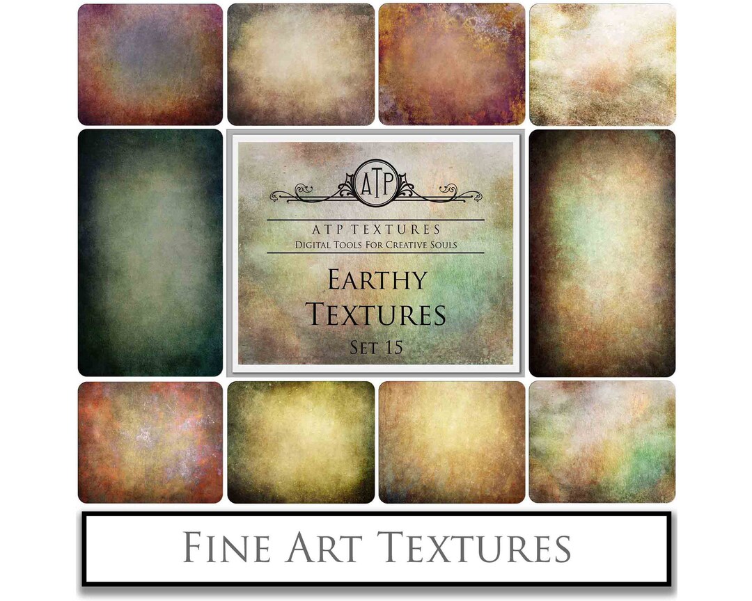 10 FINE ART TEXTURES - Earthy Set 15, Photography Overlays ...