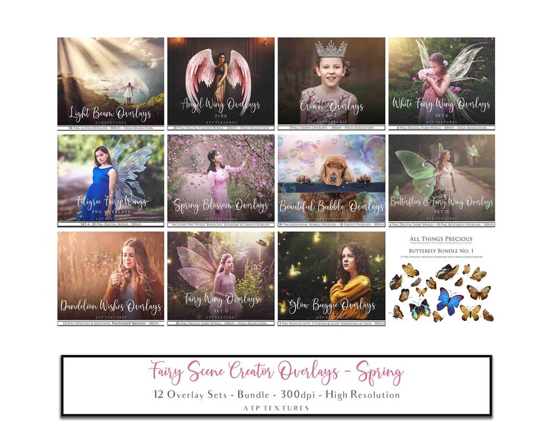 Digital Overlays, Fairy Scene Creator SPRING Png Clipart, Overlay ...