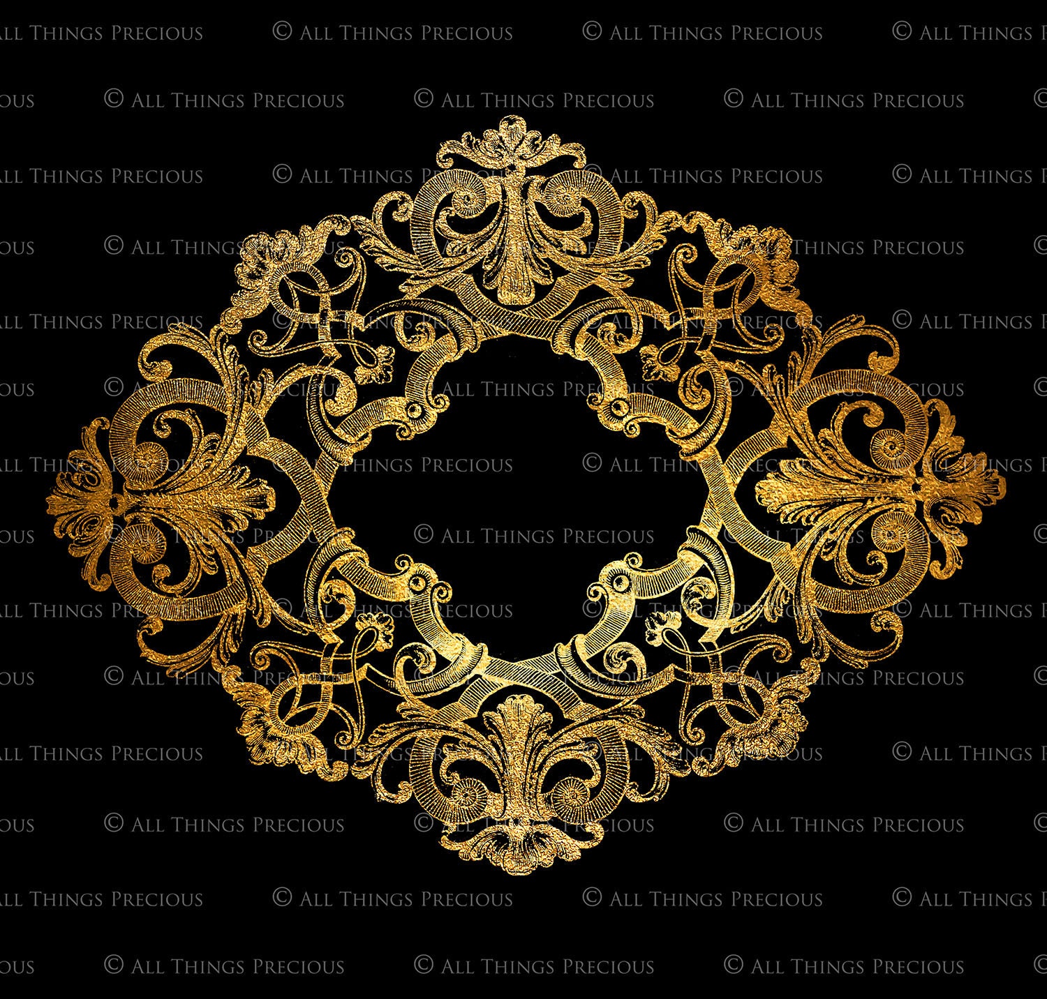 25 CLIPART GOLD FRAMES for Scrapbooking Ornamental | Etsy