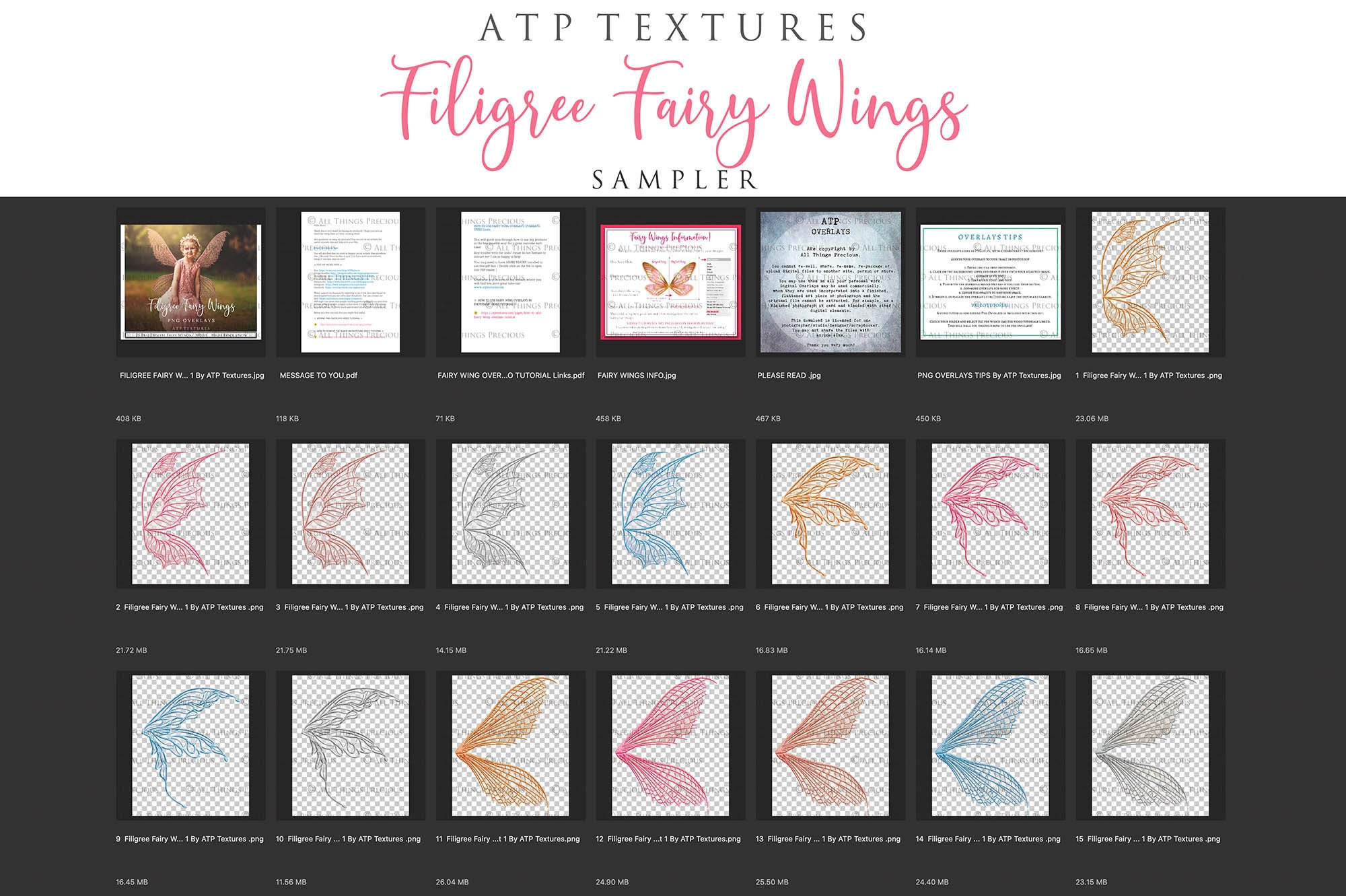 25 Png Overlays FILIGREE FAERY WINGS Set 1 / Photo Overlay - Etsy Australia