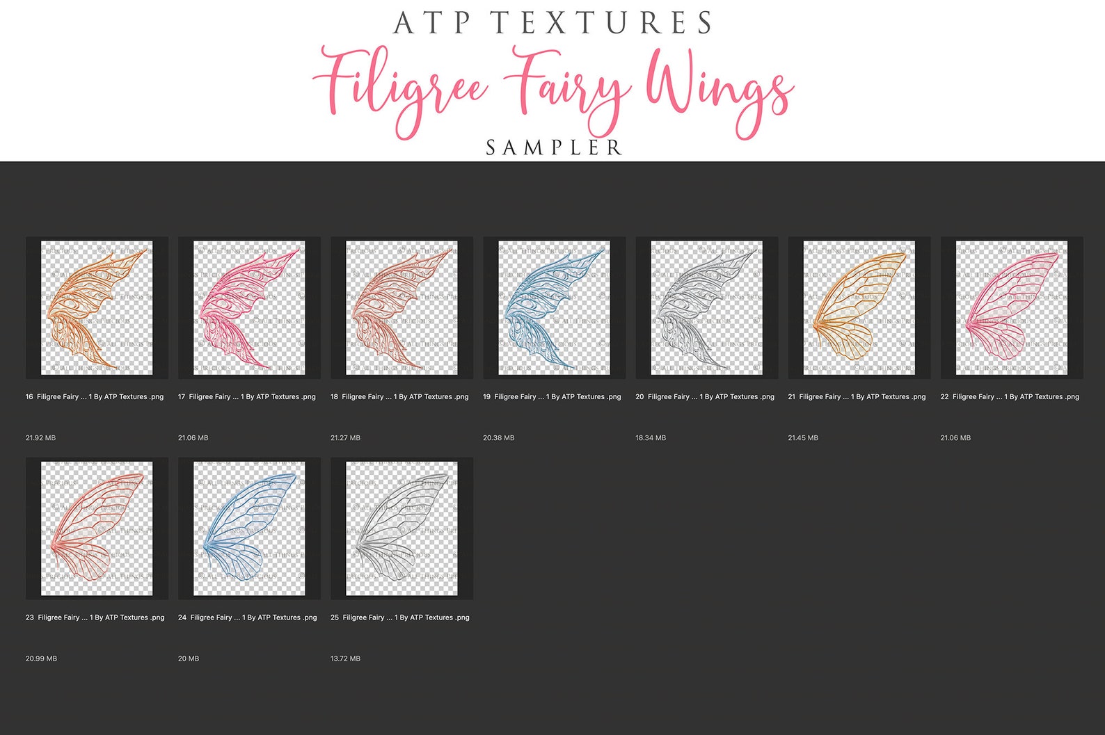 25 Png Overlays FILIGREE FAERY WINGS Set 1 / Photo Overlay - Etsy Australia