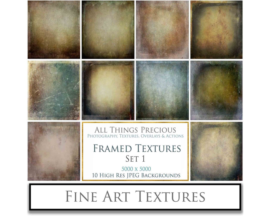 Fine Art TEXTURES - FRAMED Set 1 / Photography Edit, Digital Backdrop ...