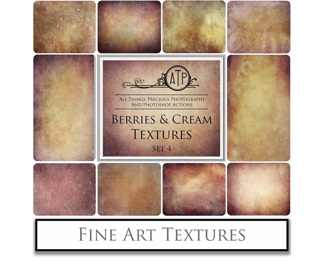 10 TEXTURES - BERRIES & CREAM Set 4 / Overlays, Photograph, High Res ...