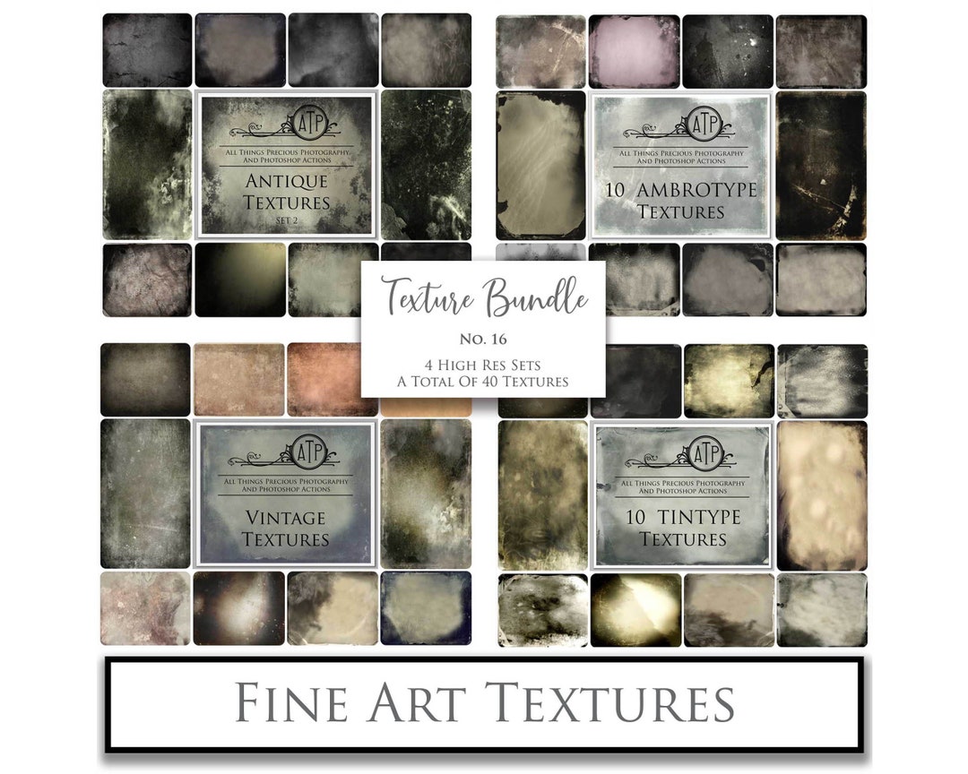 40 Fine Art TEXTURES, Digital BUNDLE No. 16. Photoshop Texture, Photo ...