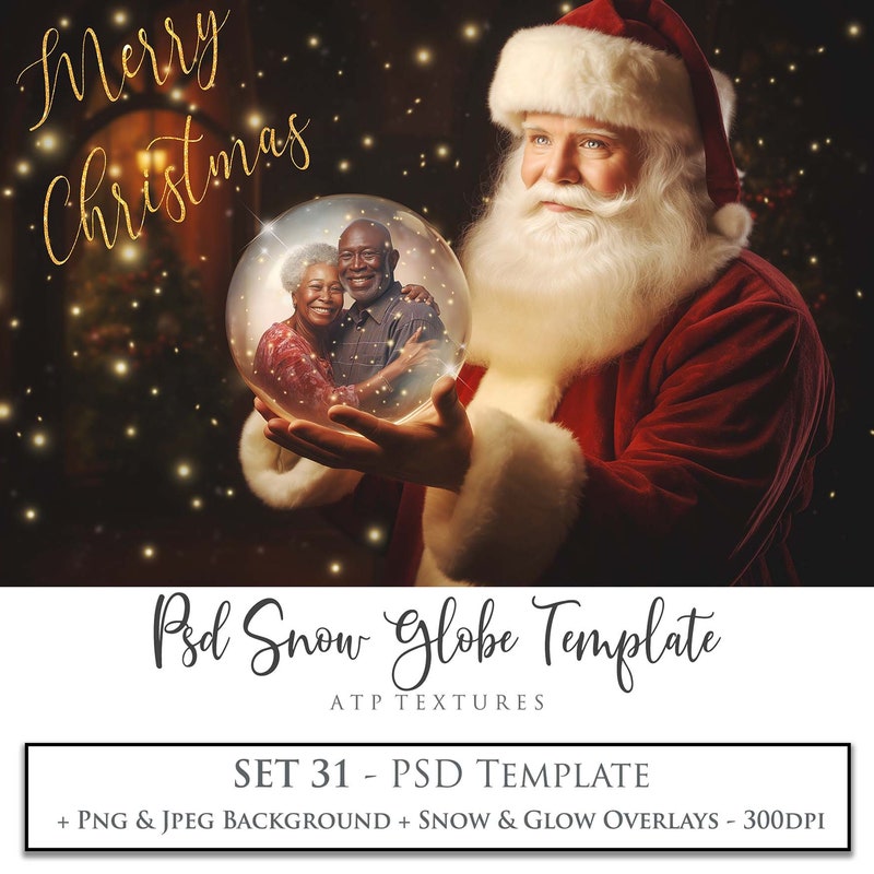 Santa Overlays - Etsy