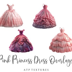 20 Photo OVERLAYS - Princess Dress Ballgown Clipart / Pink Dress, Png ...